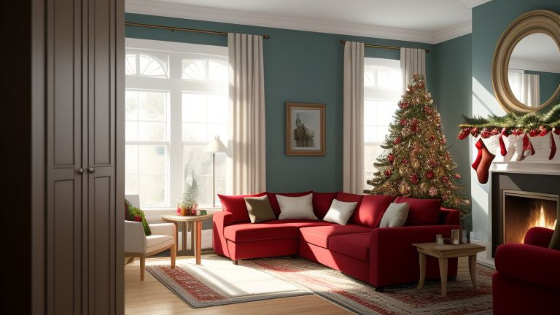 Christmas Virtual Background | Zoom Virtual Office | Office Background ...