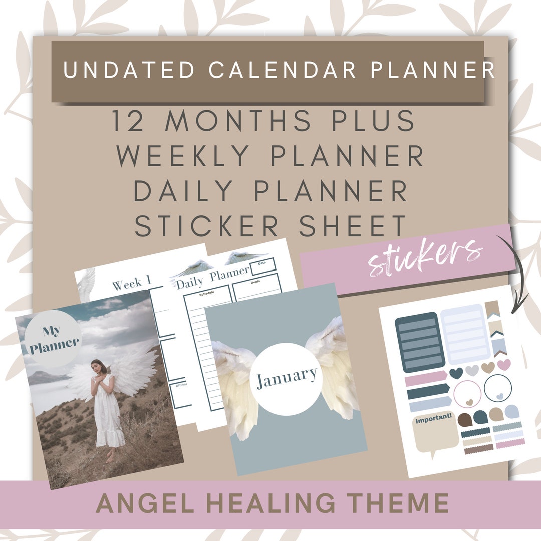 Undated Yearly Planner, Daily Planner, Weekly Planner, Sticker Sheet ...