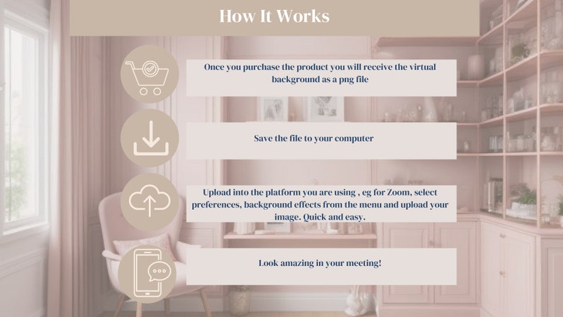 Pretty Pink Virtual Background | Zoom Virtual Office | Office ...