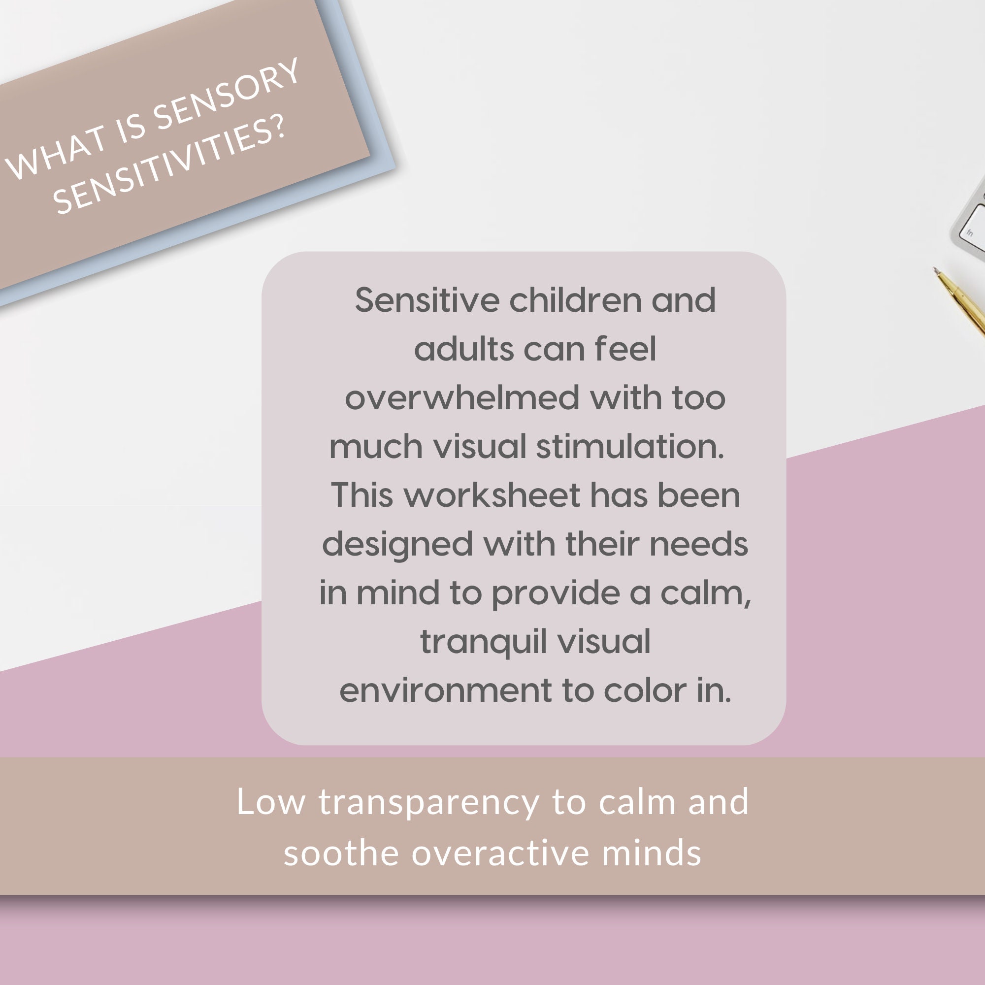 Sensory Sensitivity Mandala Mindfulness Coloring in Worksheet 10 Page ...