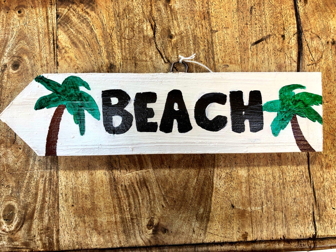 Beach Wooden Sign - Etsy