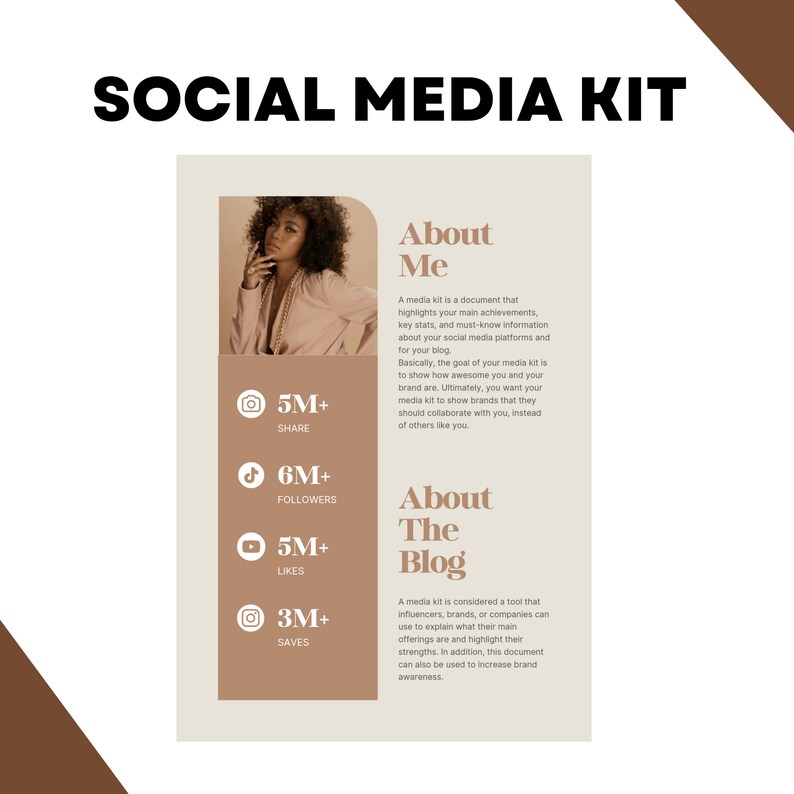 Social Media Kit, Influencer Media Kit, Content Creator Media Kit ...