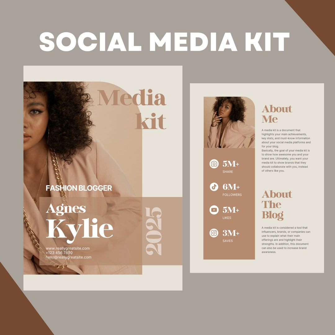 Social Media Kit, Influencer Media Kit, Content Creator Media Kit ...