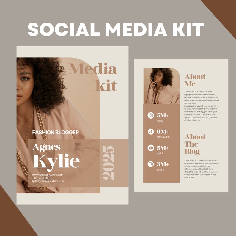 Social Media Kit, Influencer Media Kit, Content Creator Media Kit ...