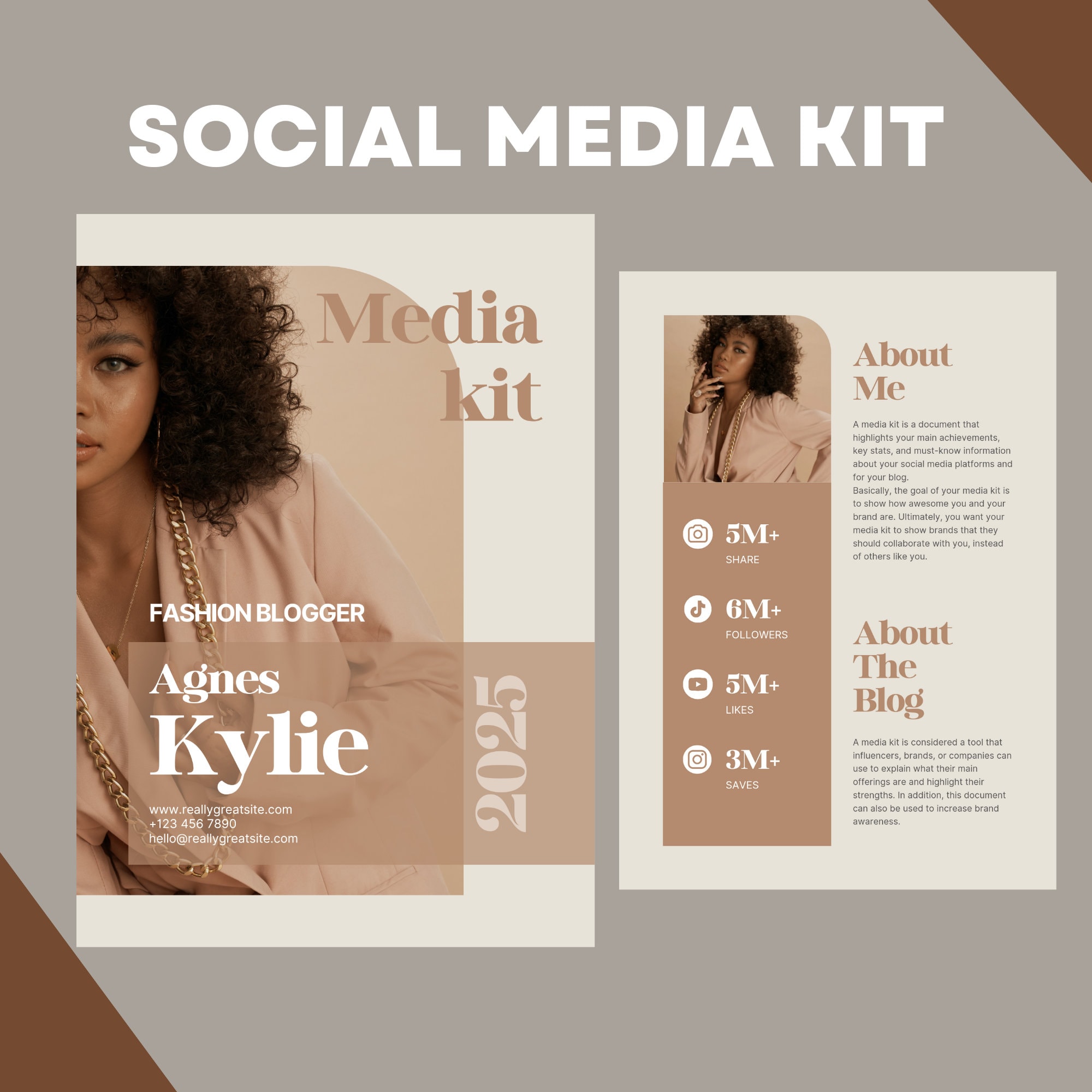 Social Media Kit, Influencer Media Kit, Content Creator Media Kit ...