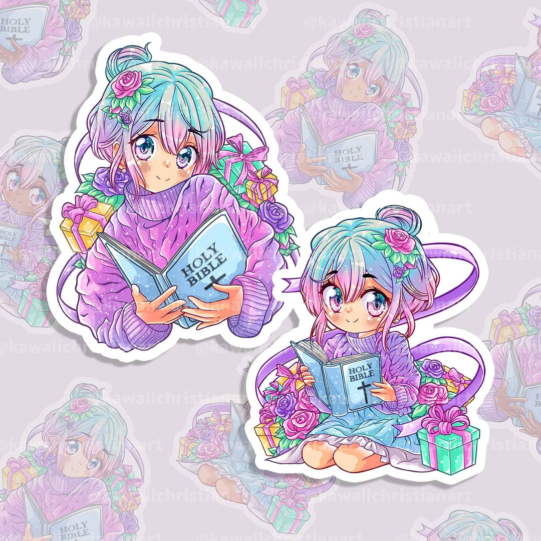 James 1:17 Christian Kawaii Sticker, Kawaii Stickers, Christian Bible ...