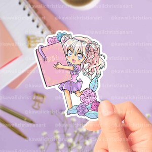 Luke 1:37 Christian Kawaii Sticker, Kawaii Stickers, Christian Bible ...