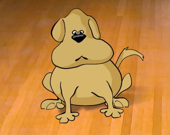 Playful Cartoon Dog Grid Digital Download – 12 Whimsical Expressive Pet ...
