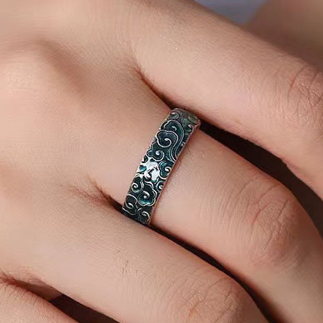 Swirling Cloud Ring,vintage Sterling Silver Ring,dainty Ring,anniversary Gift Ring,promise Ring ...