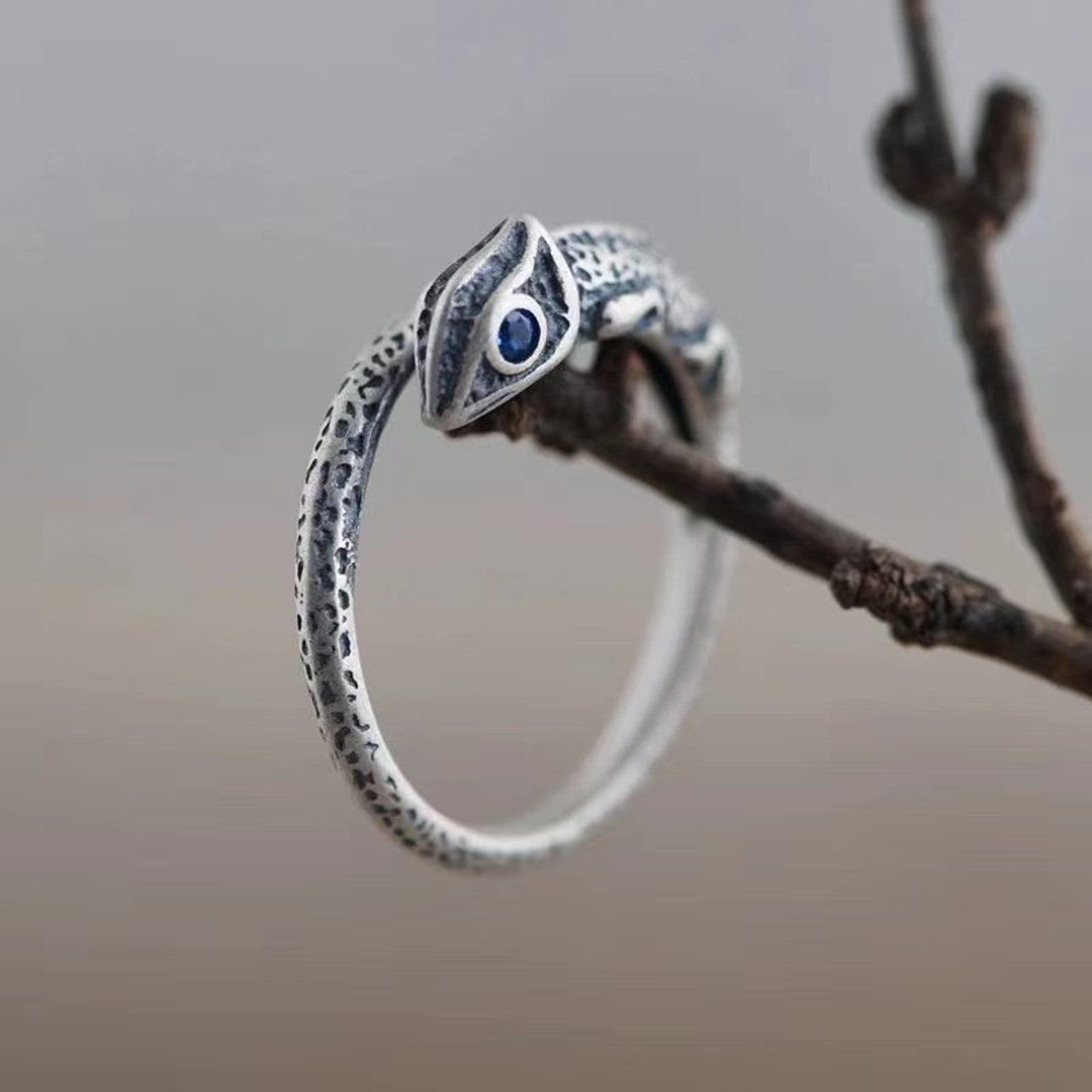 Chameleon 925 Sterling Silver Ring,totem Ring, Adjustable Ring, Animal Ring, Silver Ring ...