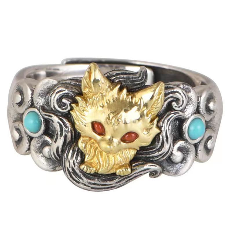 925 Sterling Silver Fox Ring,silver Fox Jewelry,animal Ring,wildlife ...