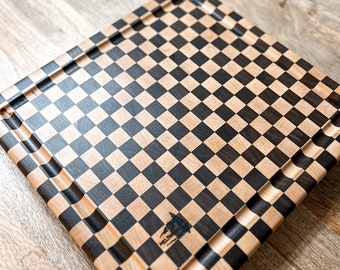 Checkered Cutting Board Walnut/maple/oak - Etsy