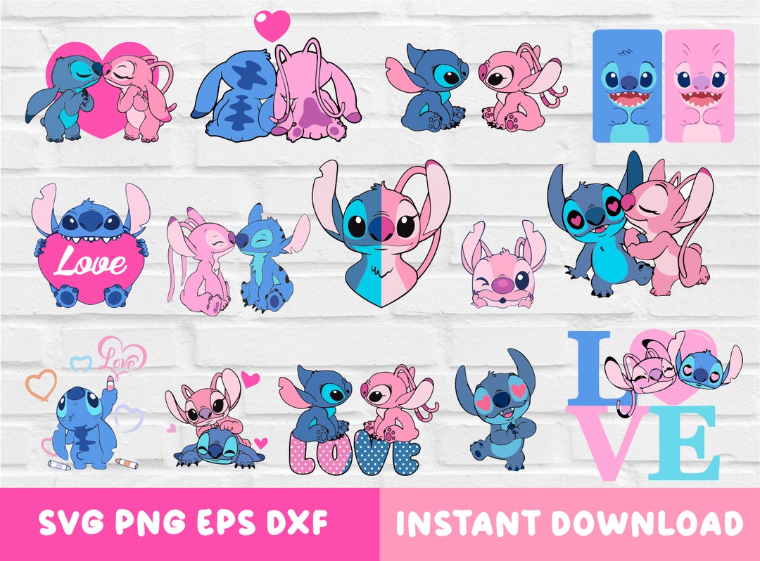 Stitch Valentine Svg Stitch Svg Bundle Lilo And Stitch Svg Love Svg