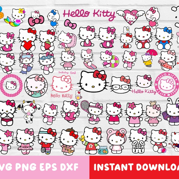 Hello kitty svg - Etsy