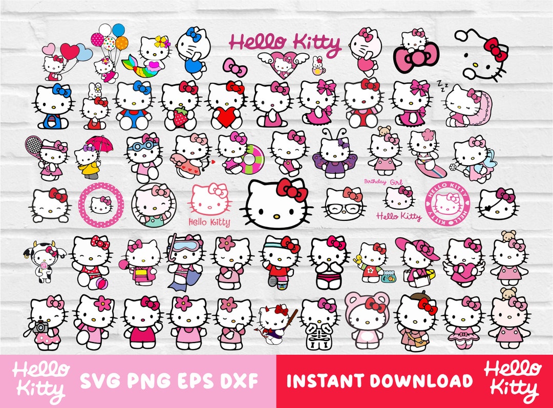 Kawaii Kitty SVG Kawaii Kitty SVG Bundle süße Katze Kitty - Etsy.de