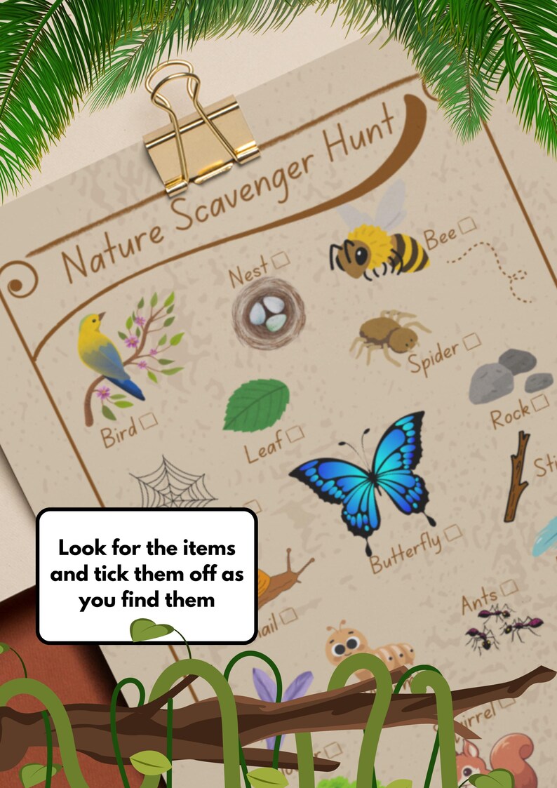 Nature Scavenger Hunt Printable | Outdoor Treasure Hunt for Kids ...
