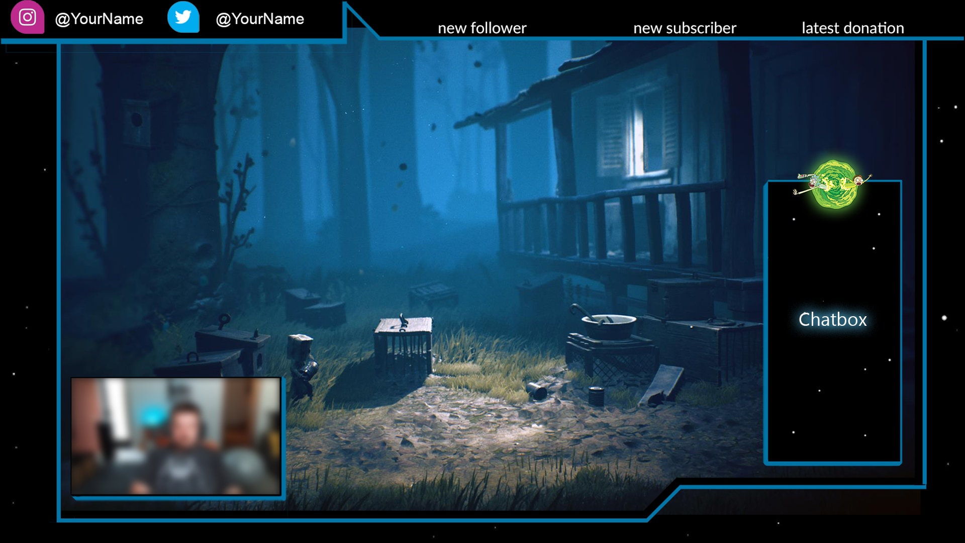 Animated Rick and Morty Twitch Overlay With Scene Transitions - Etsy Canada