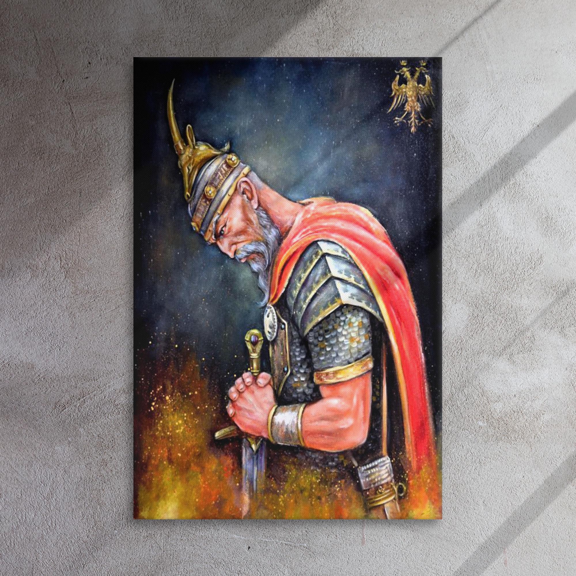 Gjergj Kastrioti Skenderbeu Canvas;skanderbeg Wall Art;albanian Warrior ...
