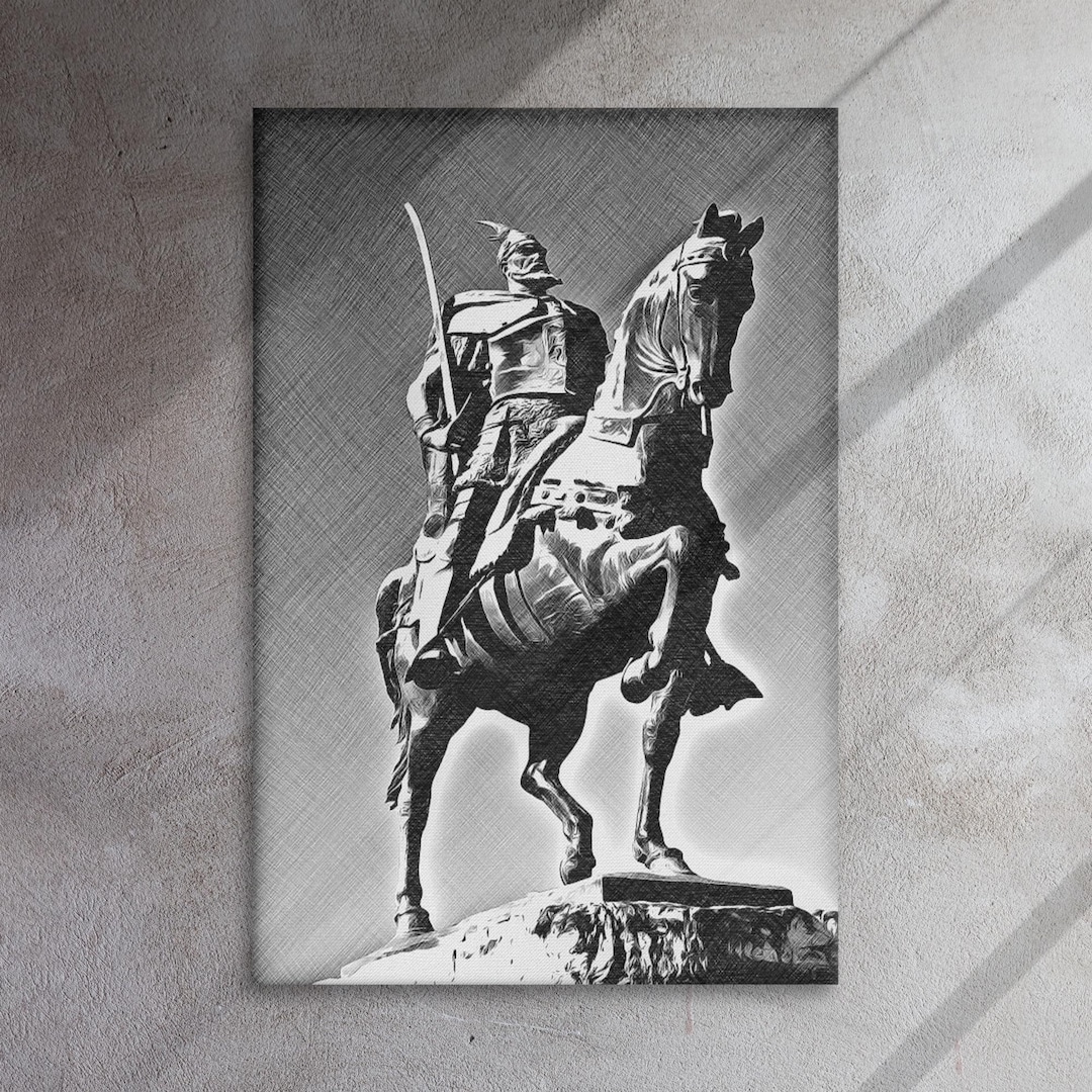 Gjergj Kastrioti Skenderbeu Canvas;skanderbeg Wall Art;albanian Warrior ...