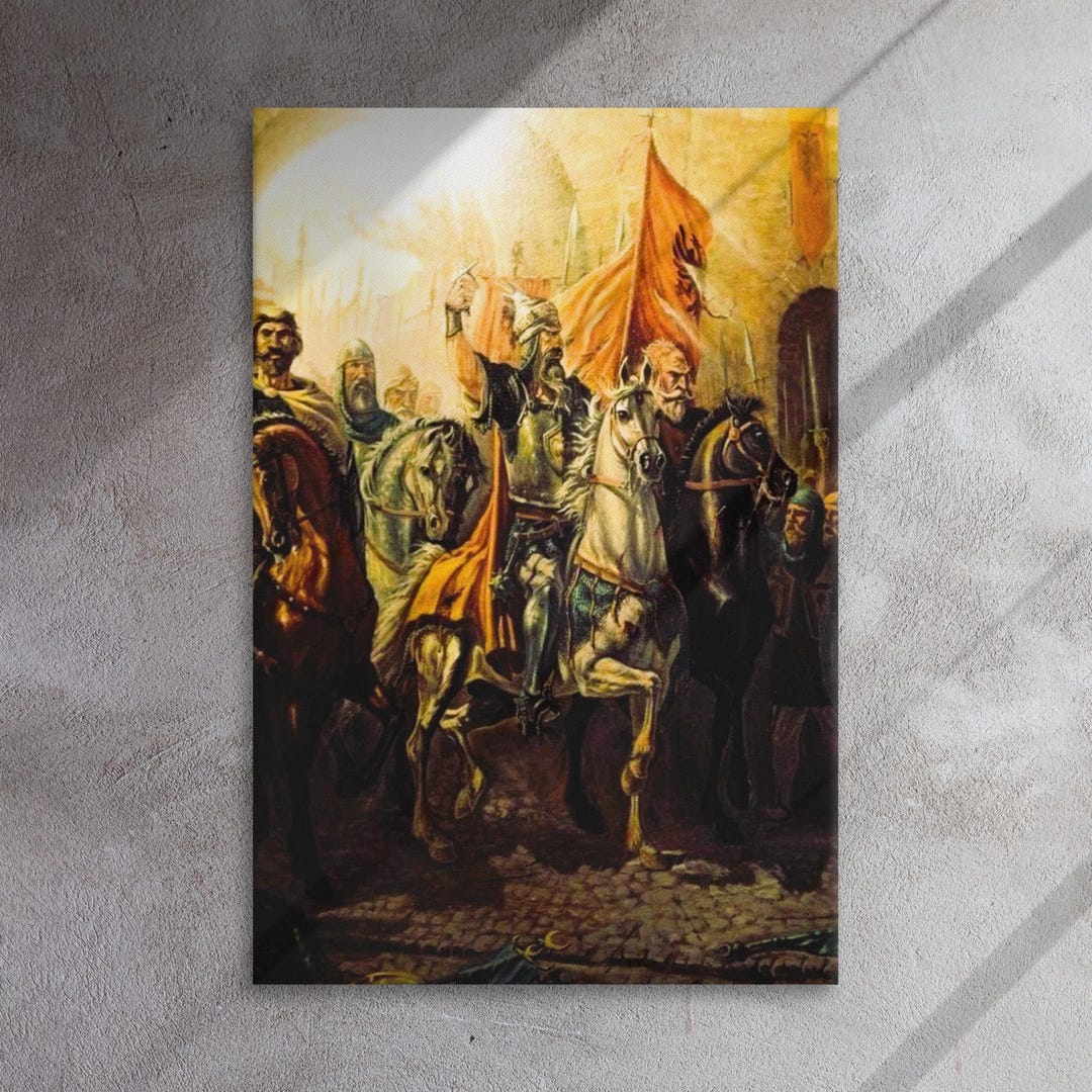 Gjergj Kastrioti Skenderbeu Canvas;skanderbeg Wall Art;albanian Warrior ...