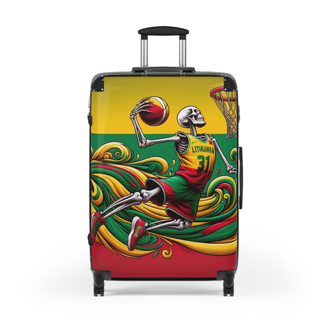 Vibrant Basketball Travel Suitcase, Unique Luggage for Sports Lovers ...