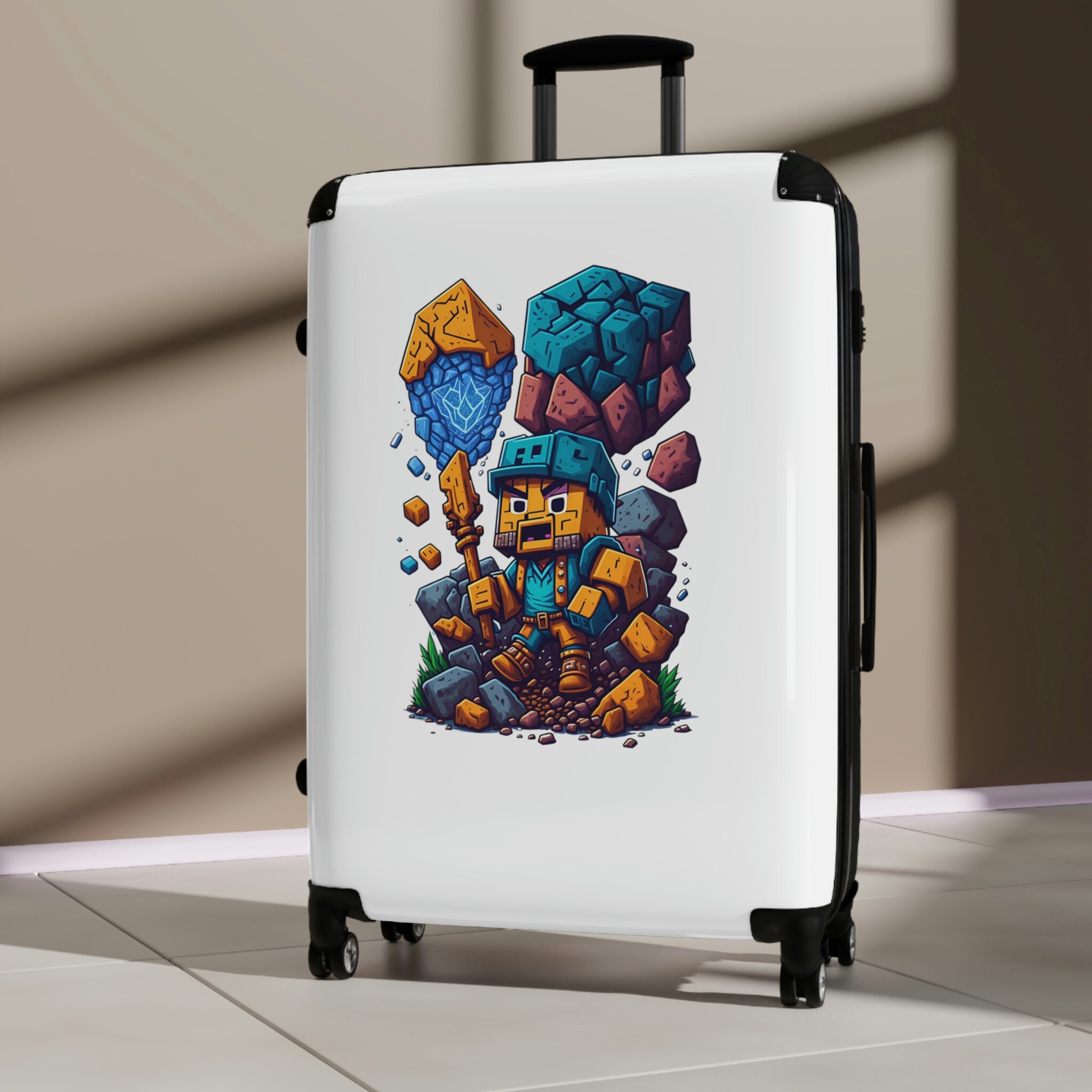 Minecraft Suitcase Gamer Suitcase Unique Design Suitcase Travel Modern ...