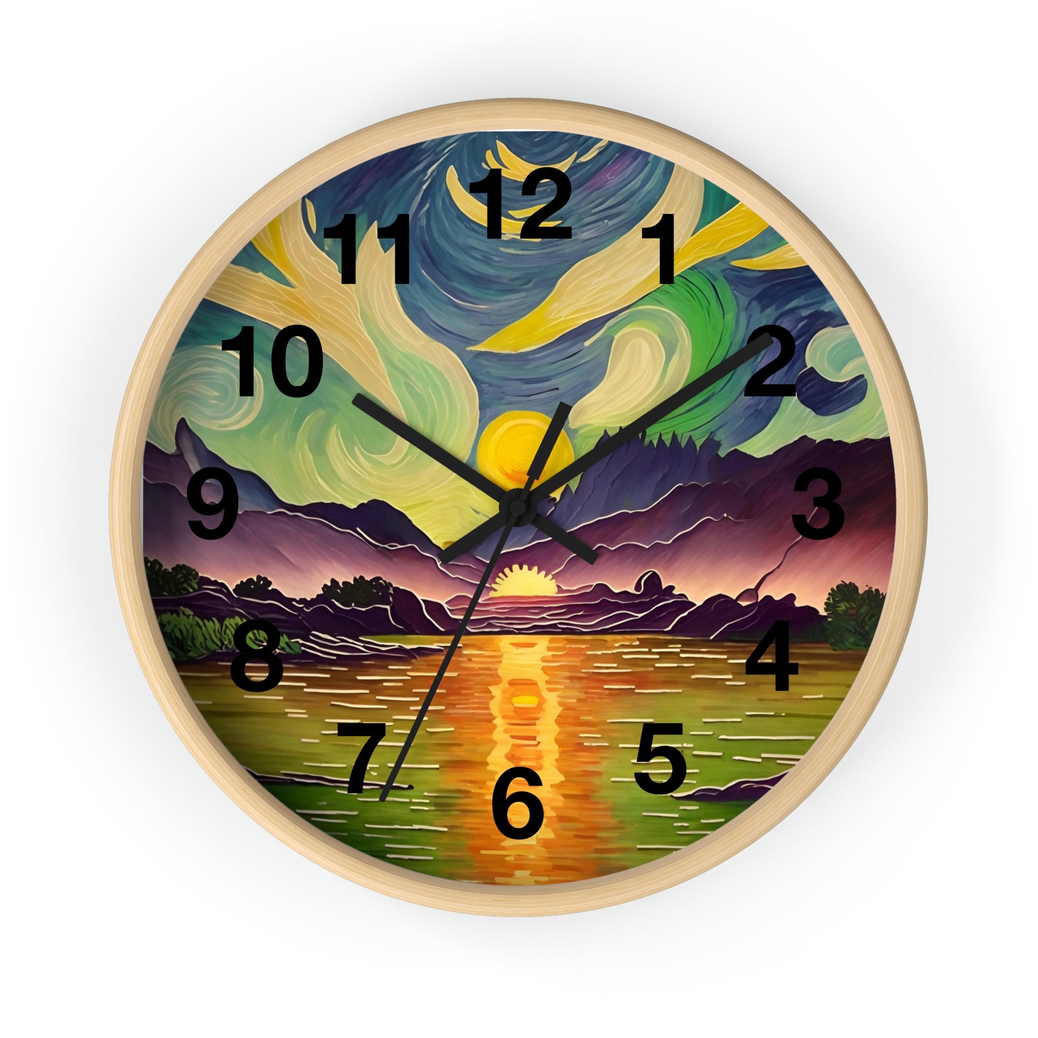 Van Gogh Design Clock Van Gogh Style Decor Wall Art Decor Surrealistic ...