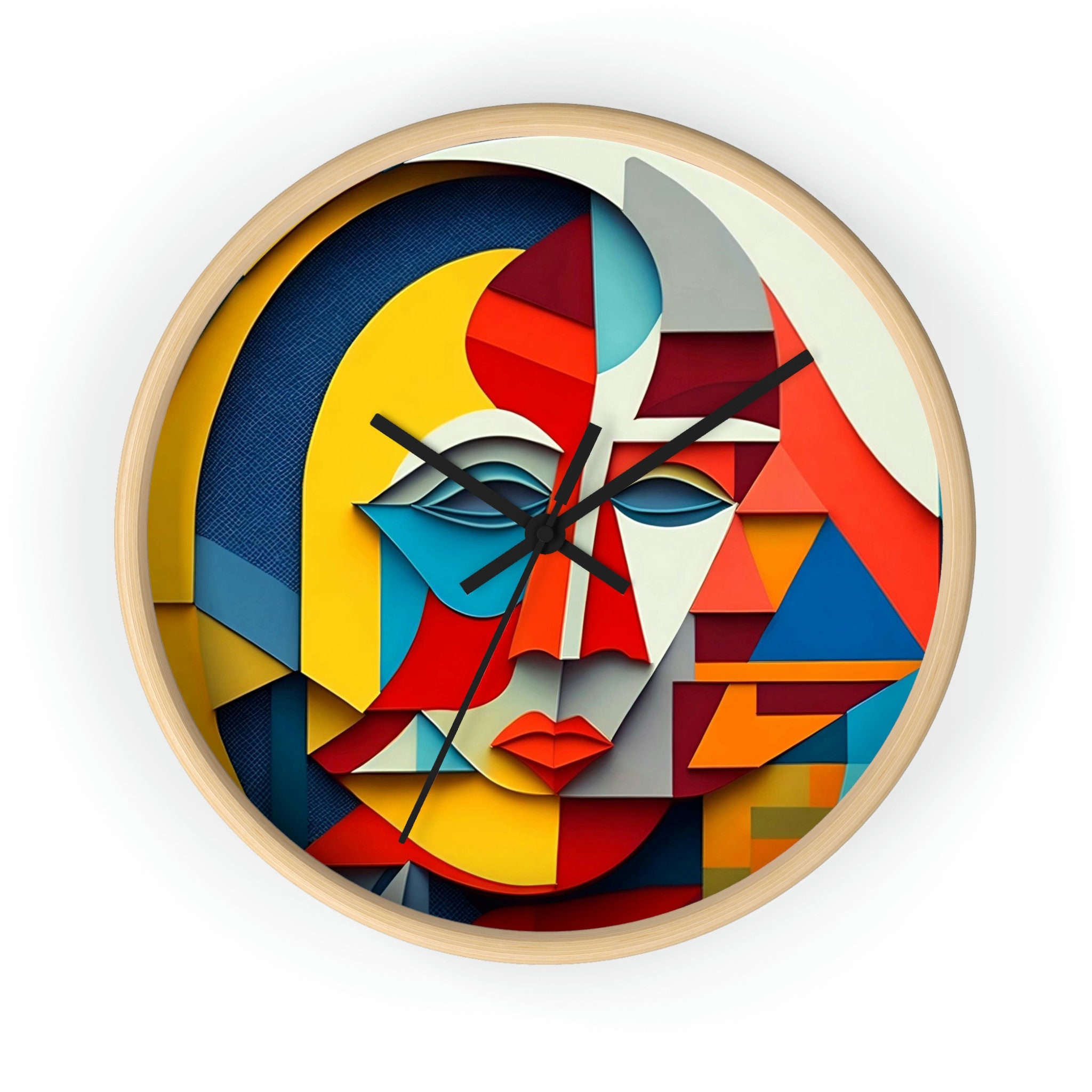 Cubism Clock Picasso Style Decor Clock Wall Decor Cubism Art Clock Home ...