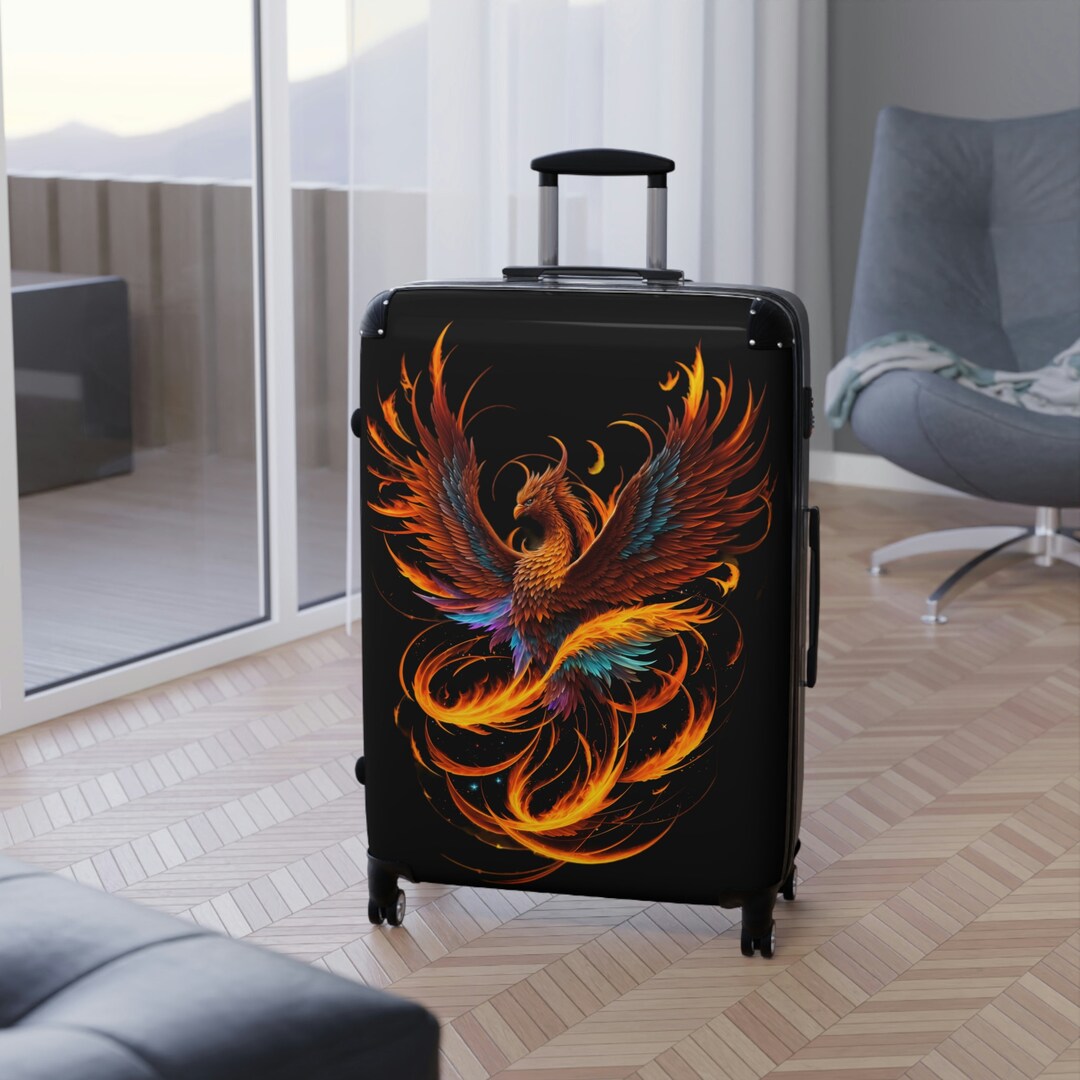 Phoenix Suitcase Fantasy Art Suitcase Fire Bird Decor Suitcase ...