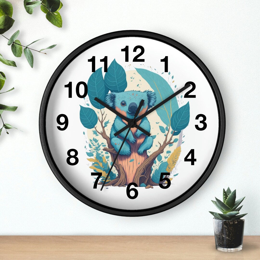 Koala Clock Australia Koala Decor Clock Home Interior Australian Fauna ...