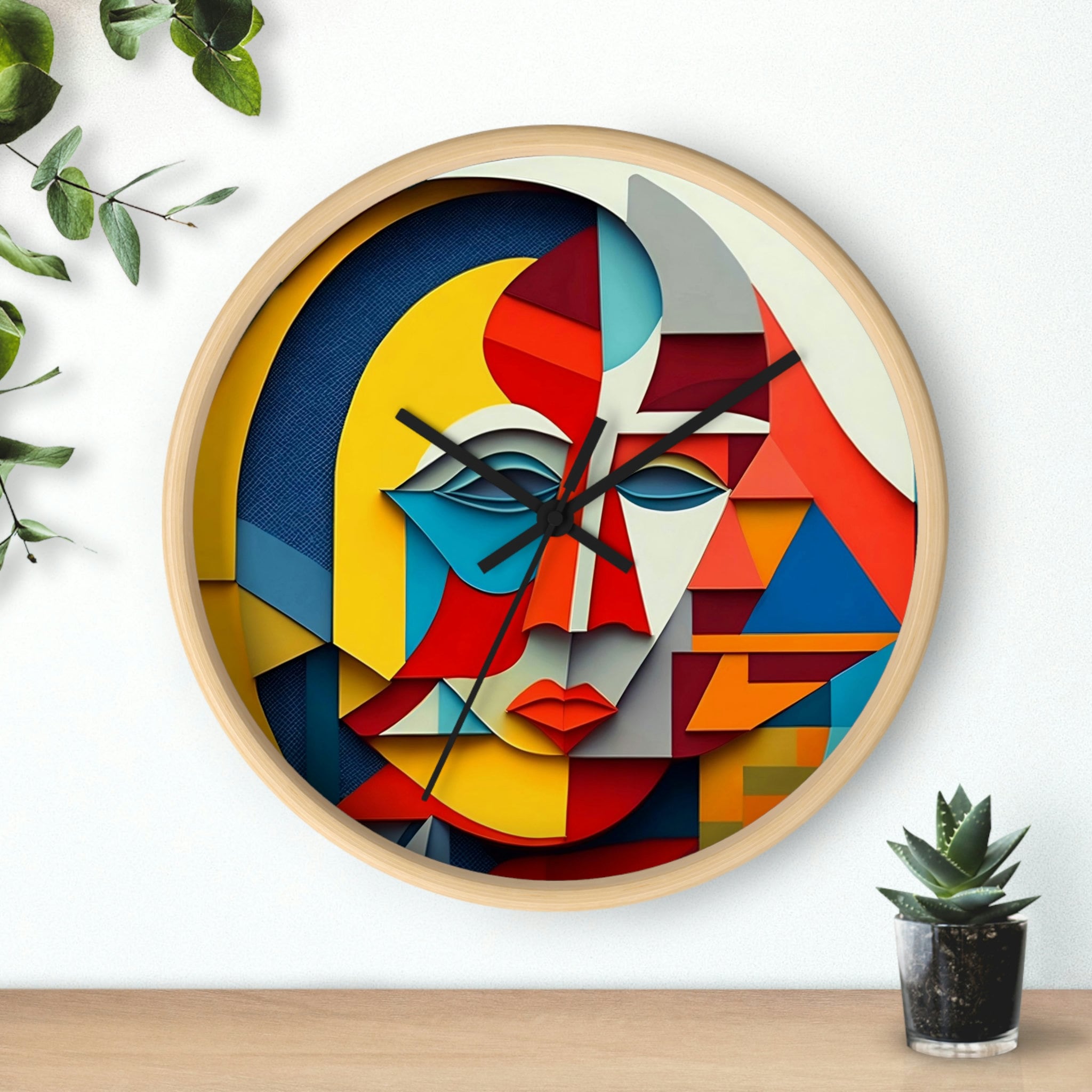Cubism Clock Picasso Style Decor Clock Wall Decor Cubism Art Clock Home ...