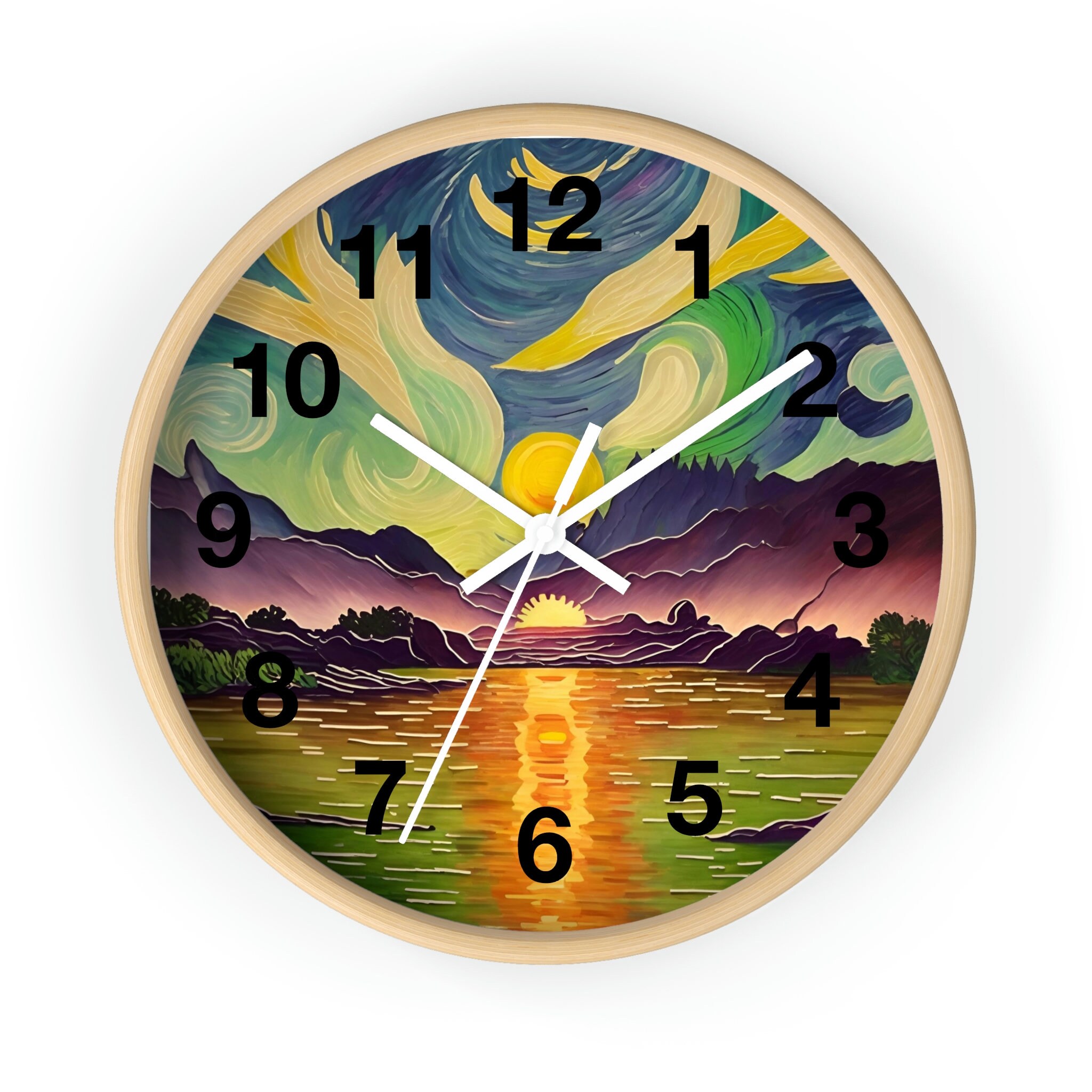 Van Gogh Design Clock Van Gogh Style Decor Wall Art Decor Surrealistic ...