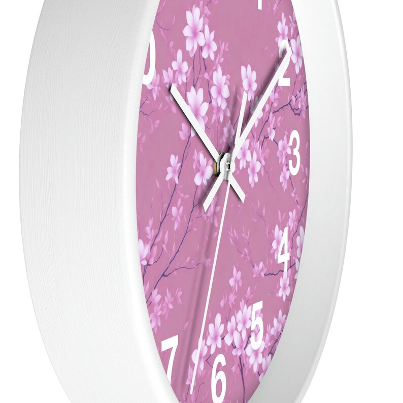 Cherry Blossom Clock Sakura Decor Japan Style Design Clock Wall ...