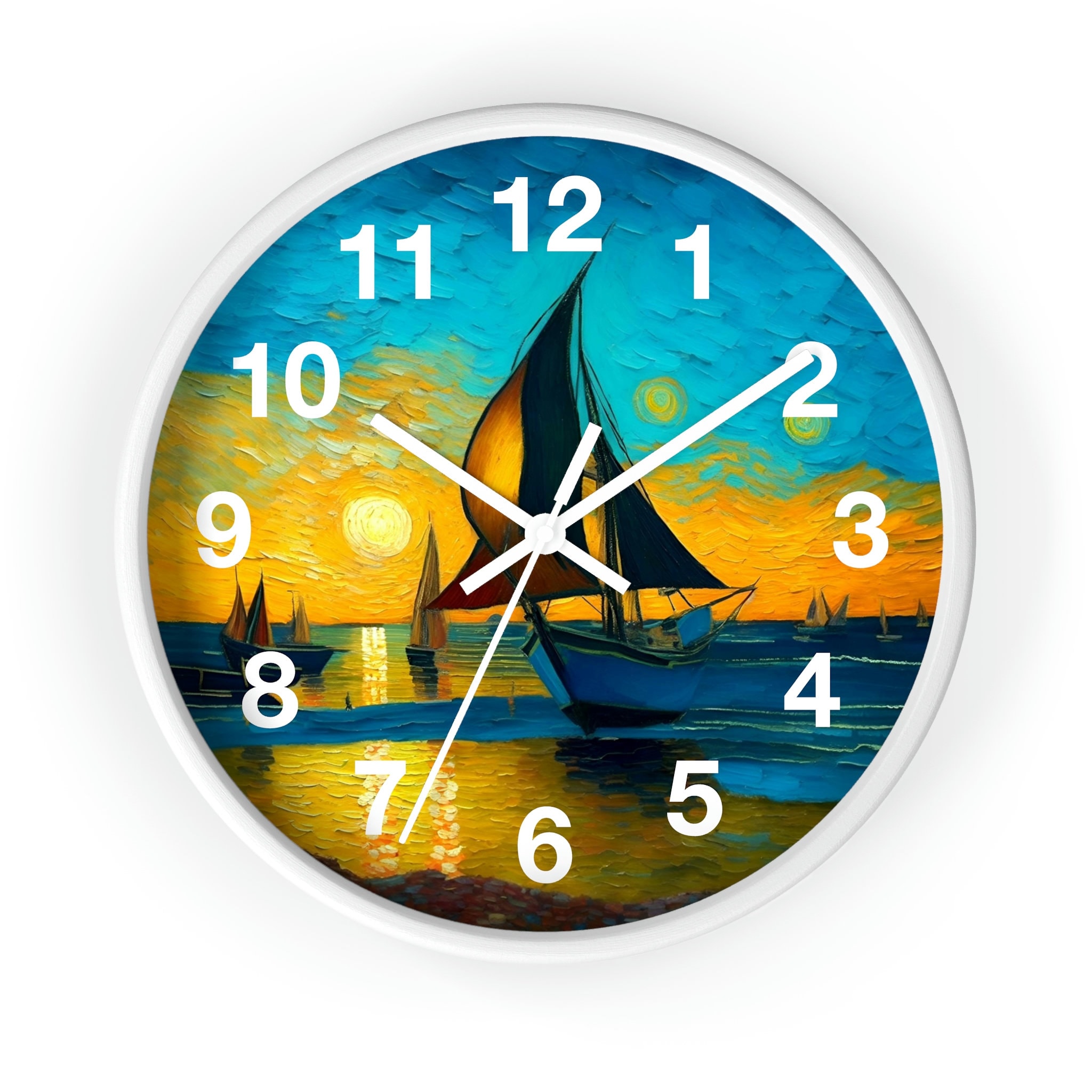 Van Gogh Style Clock Wall Decor Van Gogh Feel Design Clock Art Van Gogh ...