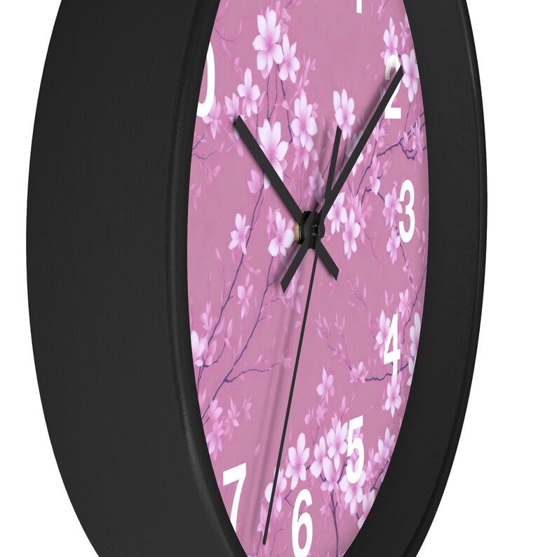 Cherry Blossom Clock Sakura Decor Japan Style Design Clock Wall ...