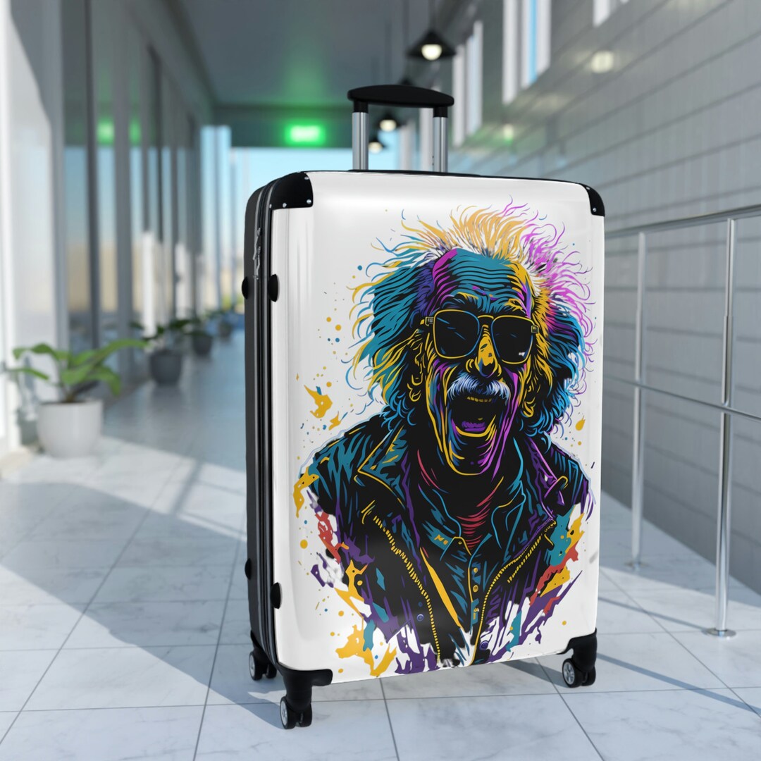 Einstein Suitcase Albert Einstein Style Suitcase Modern Art Suitcase ...