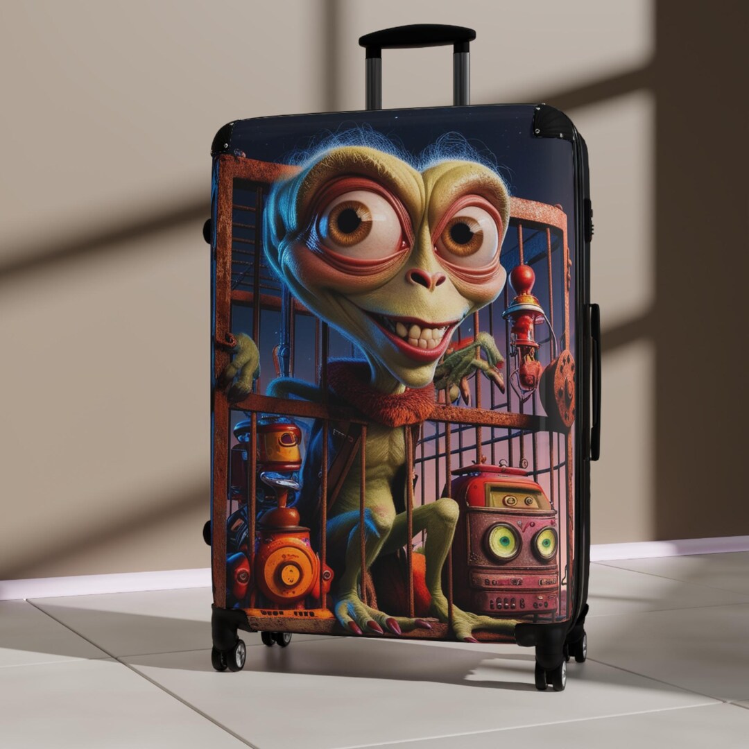 Quirky Alien Suitcase, Fun Travel Luggage, Unique Carry-on for Kids ...