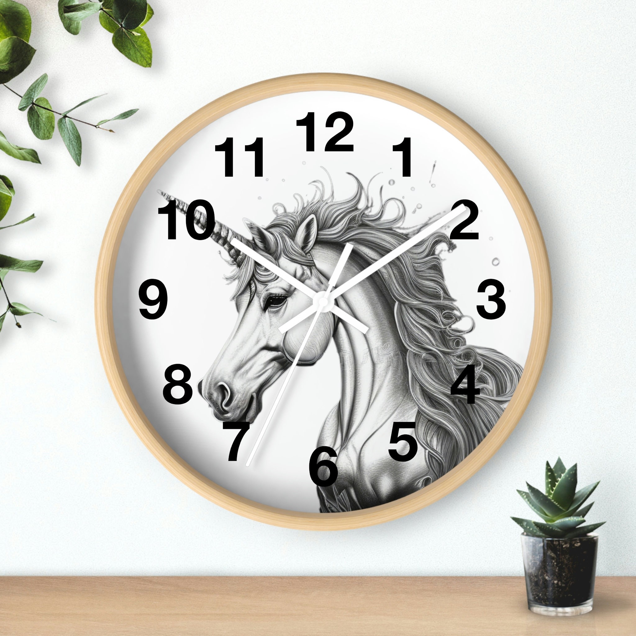 Unicorn Clock Interior Unicorn Design Clock Home Decor Unicorn Wall ...