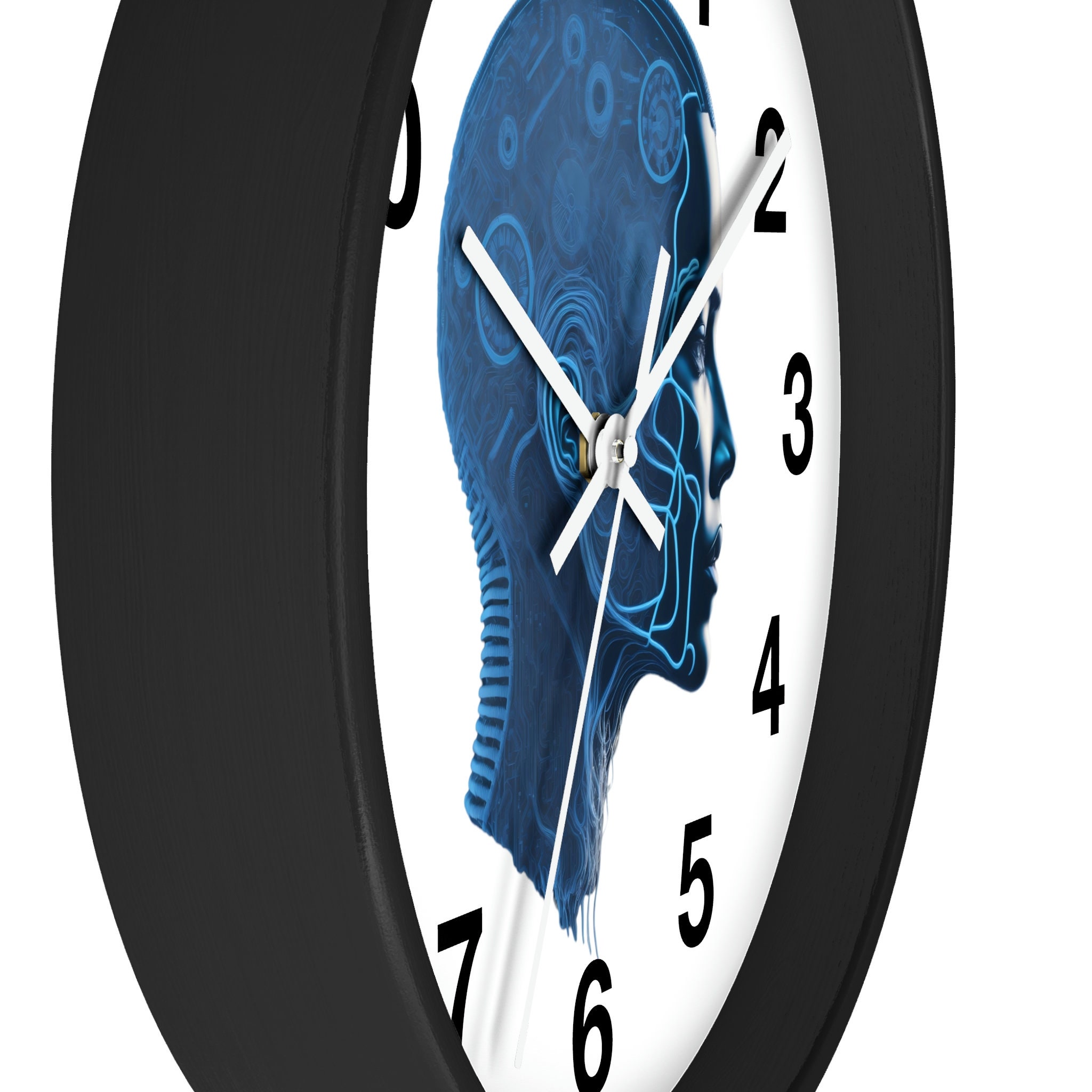AI Intelligence Clock Wall Decor Artificial Intelligence Style Clock ...