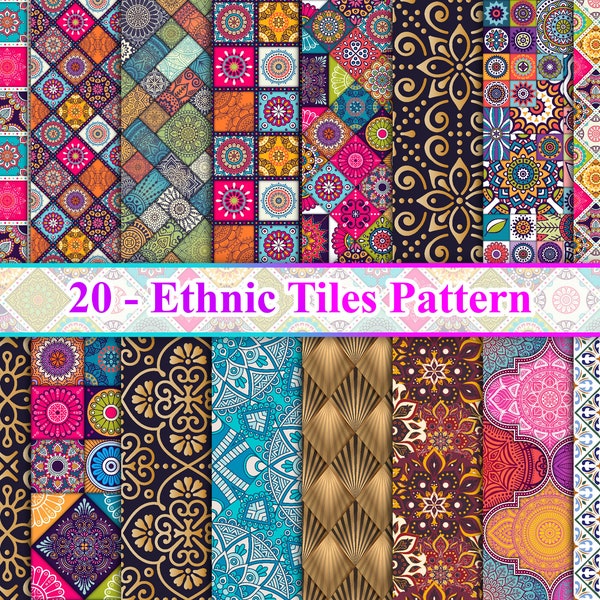 Tiles Digital Paper - Etsy