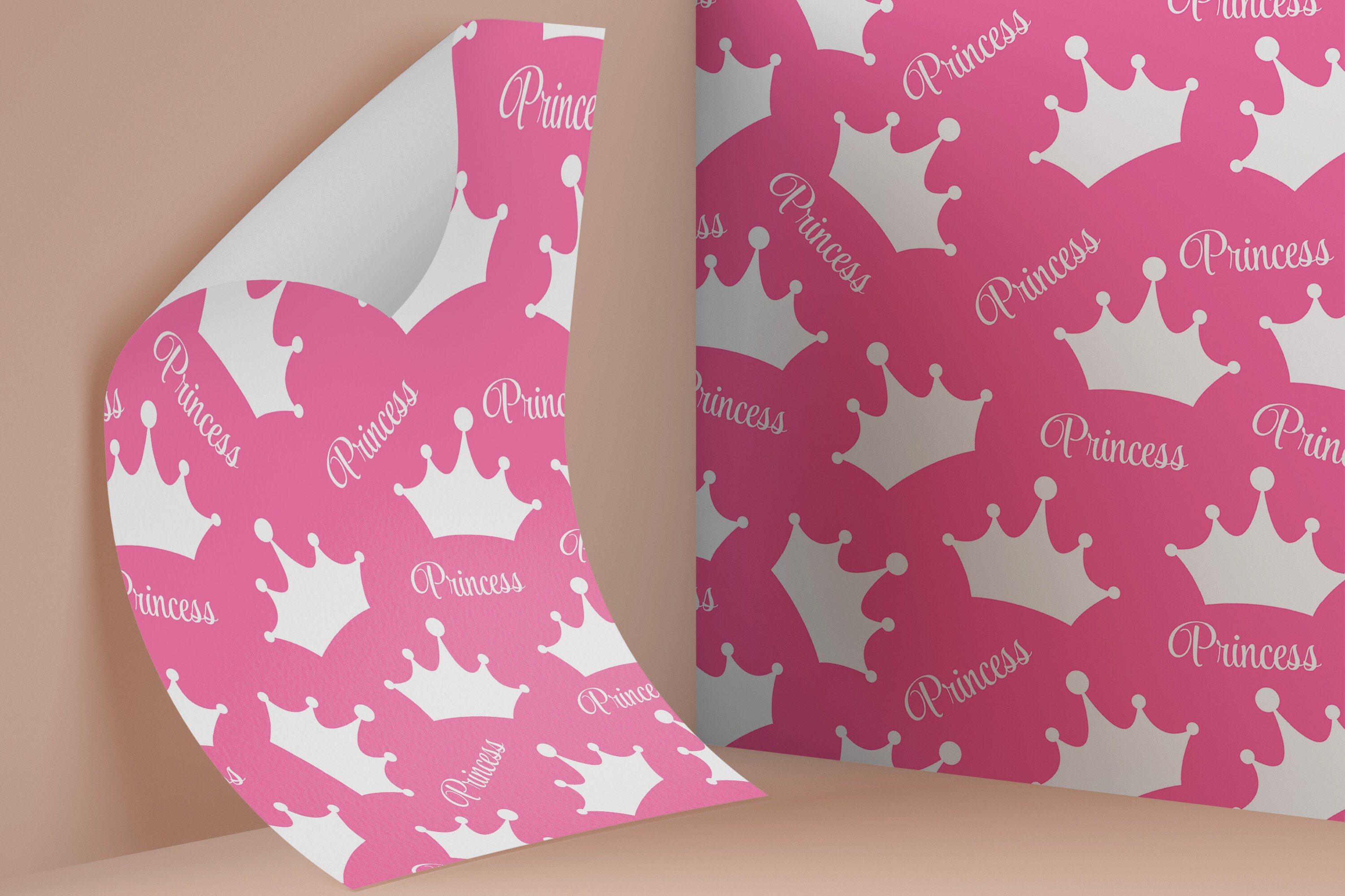 Princess Seamless Pattern Printable Digital Paper Princess - Etsy