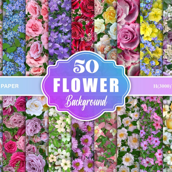 Flower Backgrounds - Etsy
