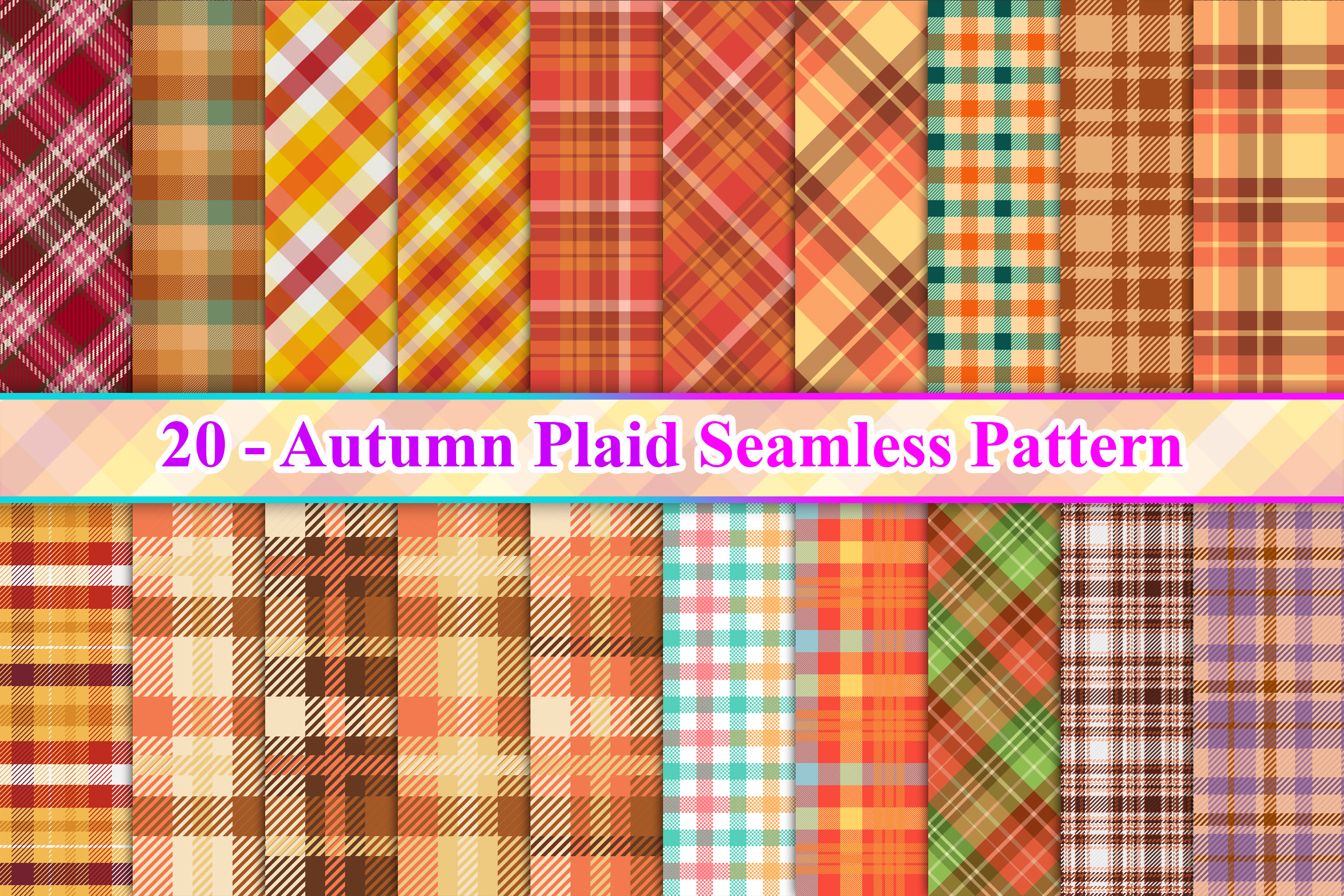 Autumn Fall Plaid Seamless Pattern Autumn Fall Plaid - Etsy