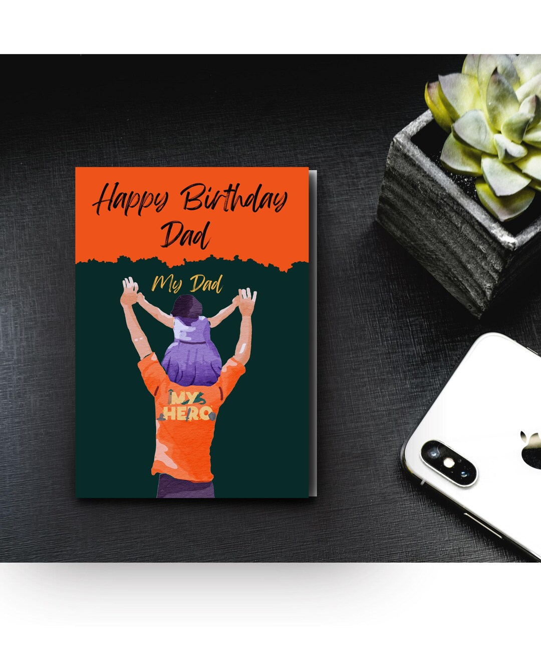 Heartfelt Birthday Card for Dad, Minimalist Design (digital Download ...