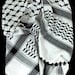 Keffiyeh Black and White Tag Shawl Scarf Palestinian Keffiyeh Gift Men ...