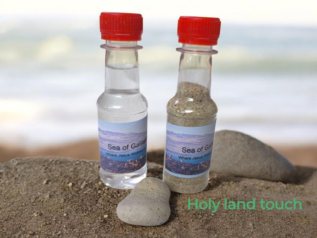 Sea of Galilee Water and Sand Set With Holy Land Stone Gift - Etsy