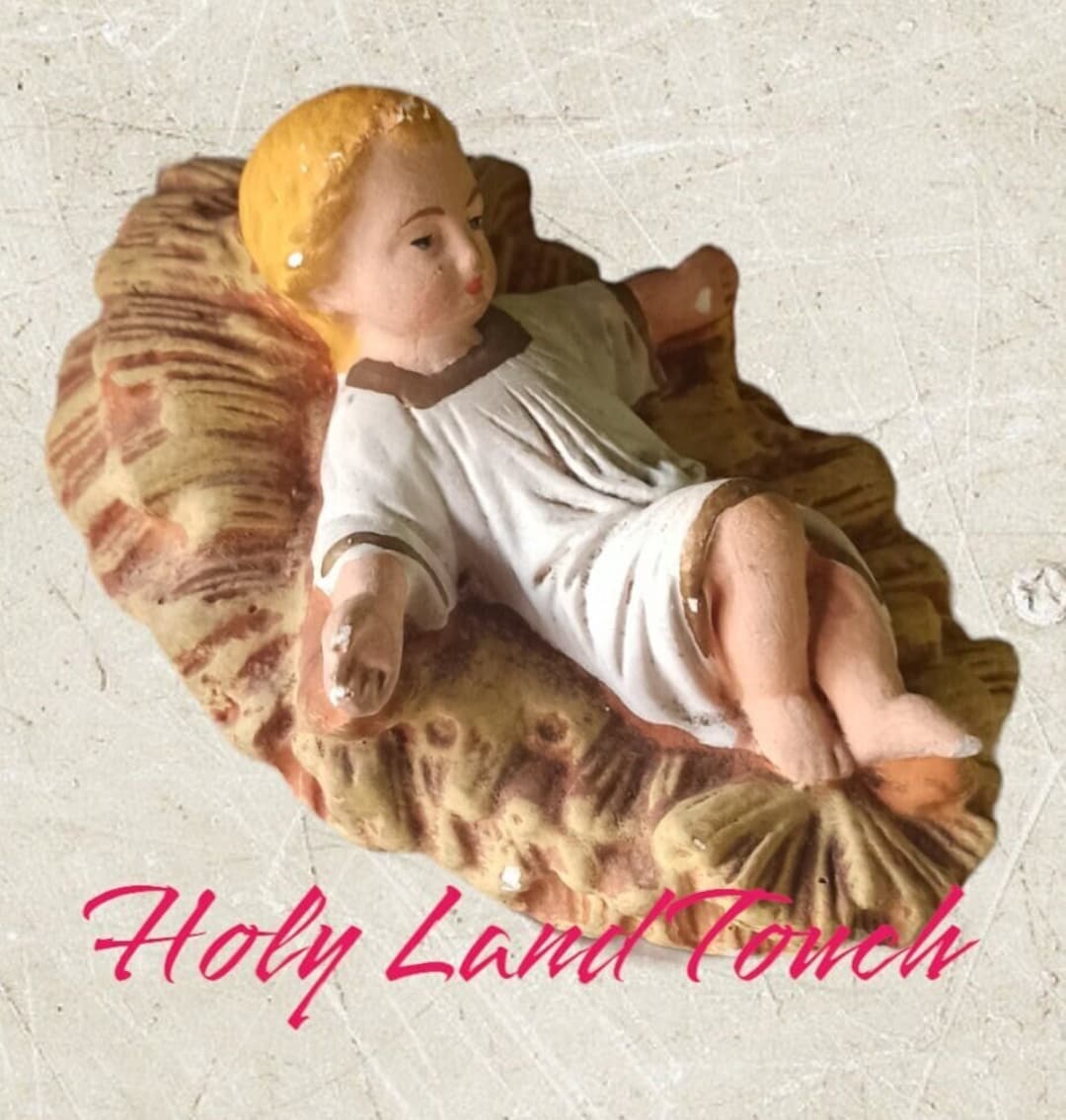 Vintage Baby Jesus Christ Manger Piece Nativity Christmas Nativity Made ...