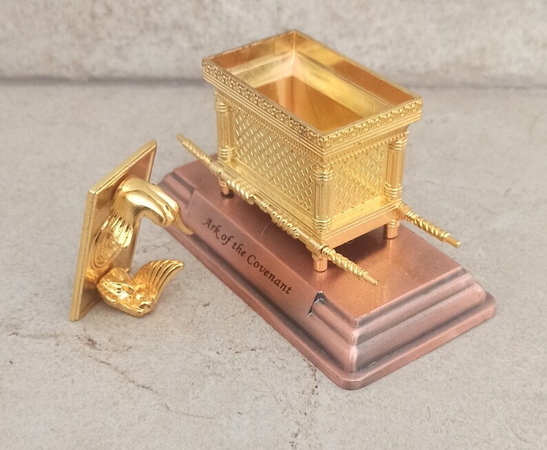 Small Replica Gold Plated Jewish Ark of the Covenant on Copper - Etsy