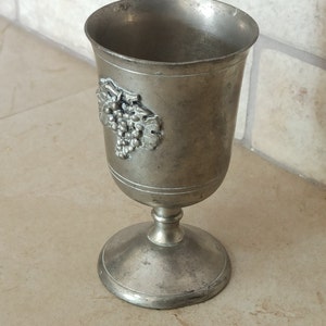 Antique Jewish Shabbat Kiddush Wine Cup Goblet Hebrew Torah Rabbi ...