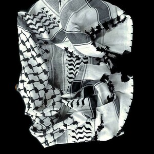 Keffiyeh Black and White Tag Shawl Scarf Palestinian Keffiyeh Gift Men ...
